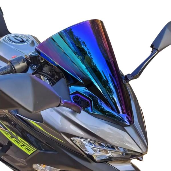 商品名: Aoicils ダークイリジウム ダブルバブル プラスチック フロントガラス ウィンドスクリーン カワサキ 2018 2019 2020 2021 Ninja 400用 Aoicils Windshield Windscreen ...