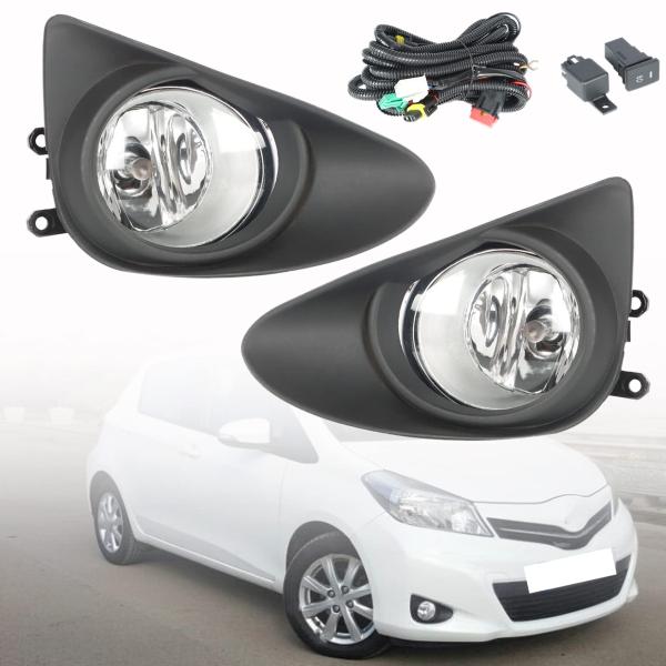 商品名:  ANTUKO 1 Pair of Clear Bumper Fog Lights Assembly + Bulbs + Switch Wiring Kit Replacement for 2012-2014 Yaris Hatc...