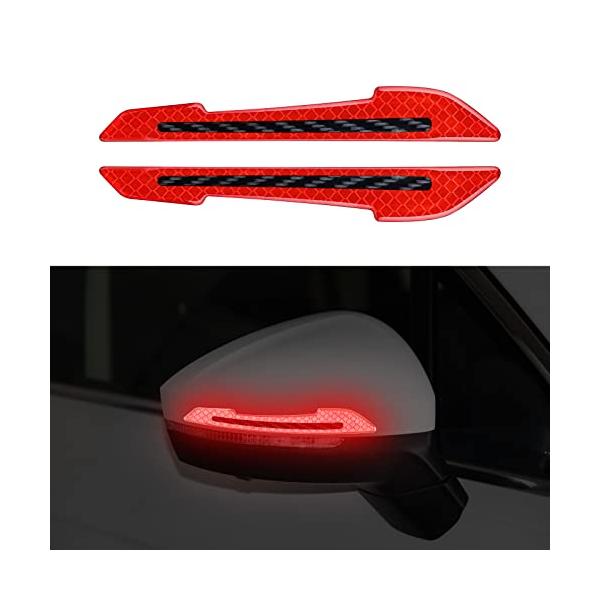 商品名:  RUANTE Universal Car Reflective Stickers Super Reflectives Rearview Mirror Trim Stickers Cars Anti-Collision Strip...