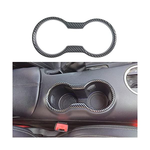 商品名: AOKIO インテリア センターコンソールウォーターカップホルダー フレームカバートリム フォードマスタングアクセサリー 2015 2016 2017 2018 2019 2020 2021 2022 2023 (2024年式非対...