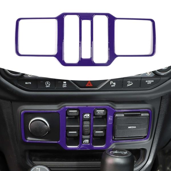 商品名:  SQQP Center Console Window Control Switch Button Panel Cover Fit for 2018-2025 Jeep Wrangler JL JLU &amp; Jeep Gla...