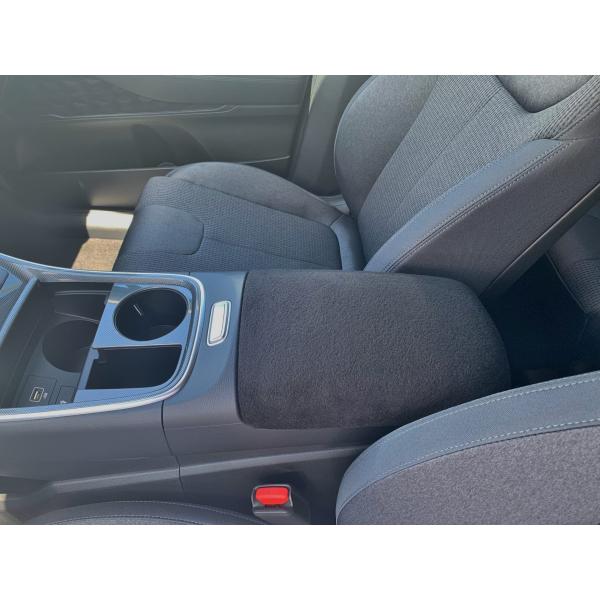 商品名: 自動車用コンソールカバー - Hyundai Santa Fe 2021-2023に適合 センターコンソールアームレストカバー フリース生地 (ブラック) Auto Console Covers- Fits The Hyundai...