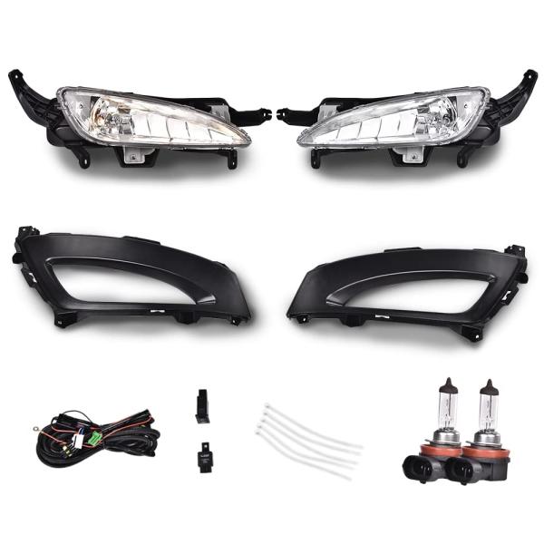 商品名:  CNNELL Fog Lights Assembly Compatible with 2011 2012 2013 Kia Optima Front Bumper Fog Lights Lamp&amp;Bezels Set P...