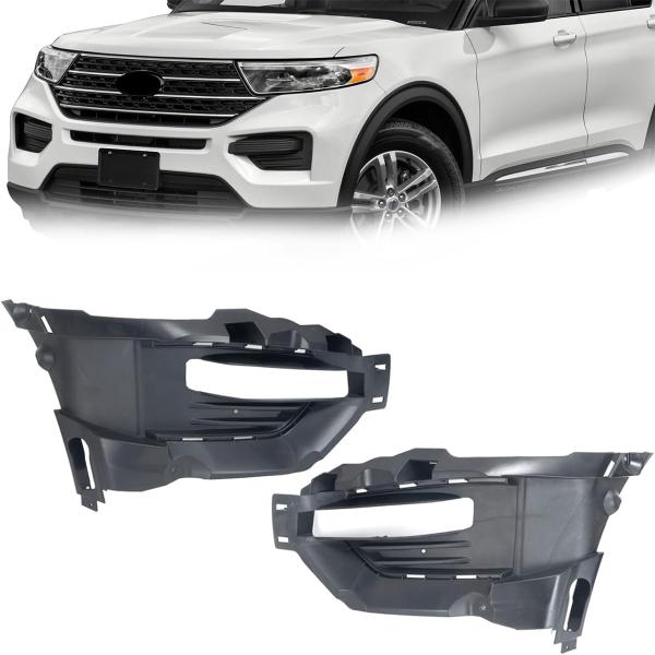 商品名: KAPPAL バンパーインサート フォグライトランプカバーブラケット フロント左運転席側&amp;右助手席側 2020 2021年フォードエクスプローラーポリスインターセプターユーティリティに対応 KARPAL Bumper In...