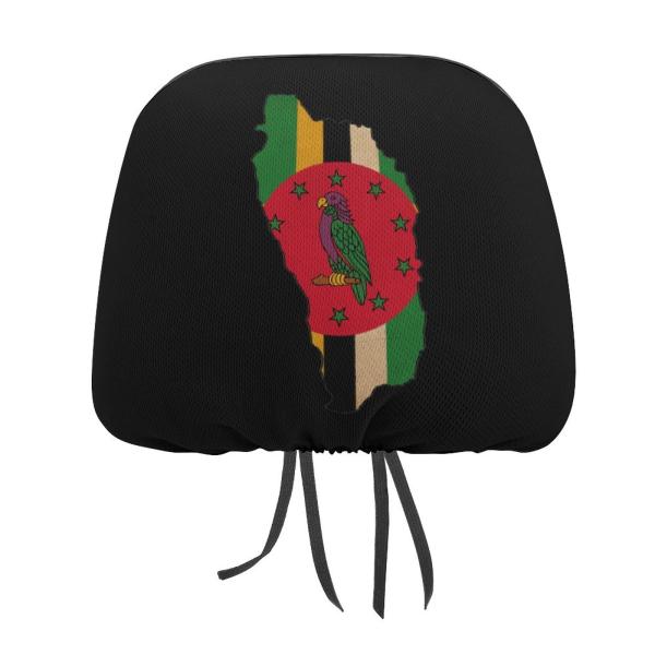 商品名:  Dominica Map Flag Car Headrest Cover Full Wrap Car Seat Head Rest Protector Covers for Women Men 2 PCSブランド: FunnyS...