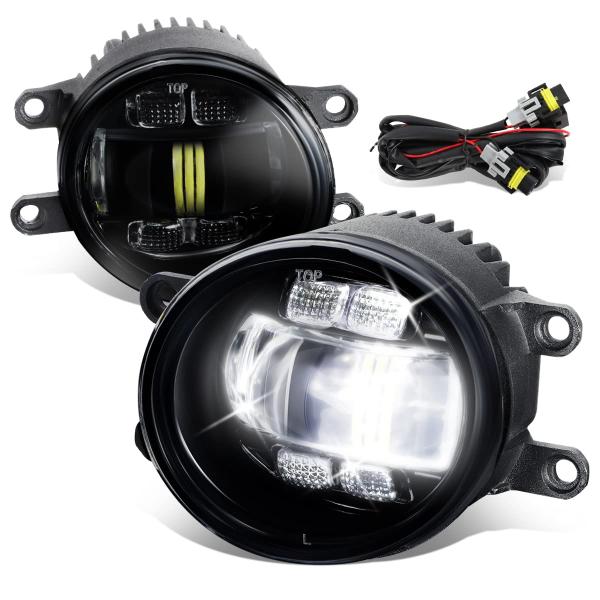商品名:  Auto Dynasty Bug-Eyed Projector Front Bumper Driving Fog Light Lamps with Wiring Harness Compatible with Lexus RX ...