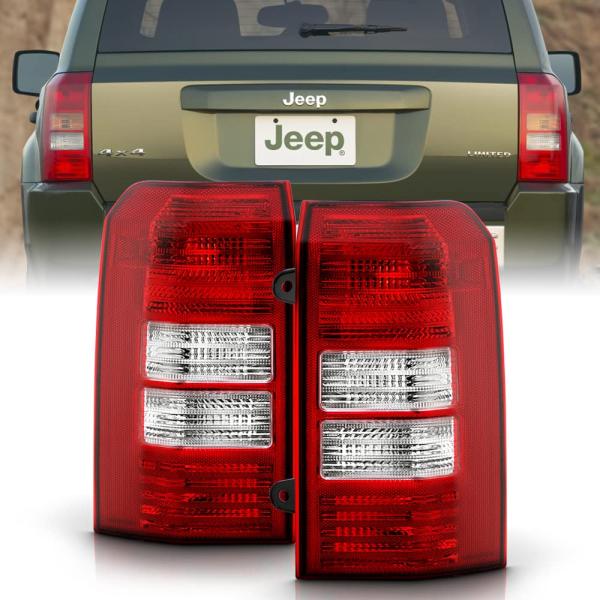 商品名:  ACANII - For 2008-2017 Jeep Patriot Factory OE Style Red Clear Tail Lights Brake Lamps Pair Set Driver &amp; Passe...
