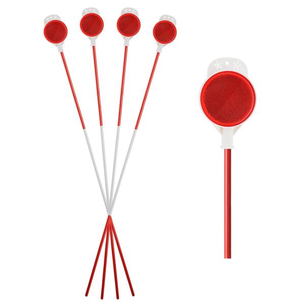 商品名: JAOTREL ドライブウェイ リフレクターマーカー 除雪用 36~48インチ 反射する私道スチールメタル反射ポスト 両面高視認性防錆デザイン (4パック) JAOTREL Driveway Reflectors Markers ...