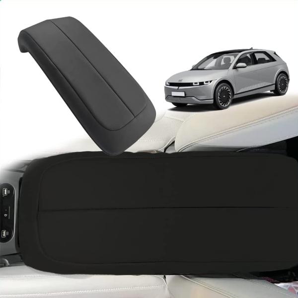 商品名: BestEvMod Ioniq5用 センターコンソールアームレストパッドカバー モールス信号デザイン エクストラソフトマイクロファイバーレザー 防水プロテクター シートアームレストカバー Hyundai Ioniq 5 2022ア...