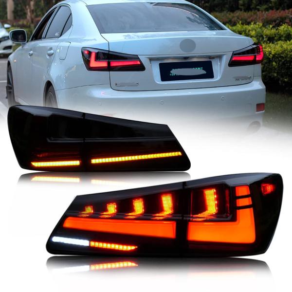 商品名: LED Smoked Taillights Assembly for 2006-2012 Lexus IS250 IS350 ISF IS 220d Sedan Rear Lamps Assembly With Animation...