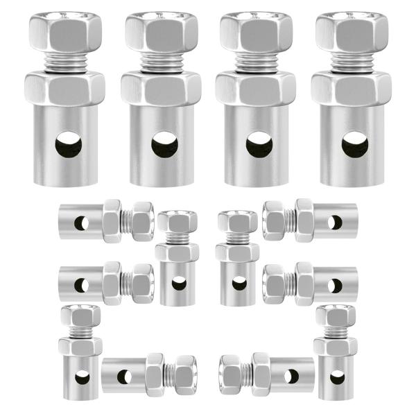 商品名: Tongze ブレーキ/スロットルケーブルエンド25個 1/8インチ ユニバーサルケーブルストップクランプ修理パーツ ゴーカート用 自転車 バイク スクーター 電動バイク ガーデントラクター 芝刈り機 Tongze 25pcs B...