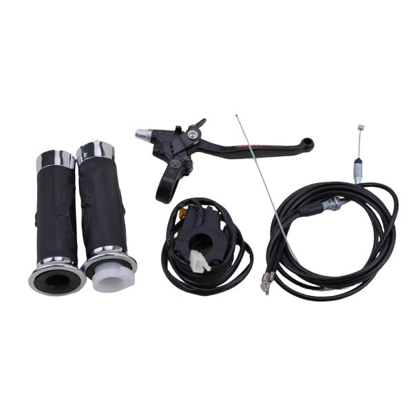 商品名:  TRKIMAL Throttle Cable Clutch Cable Alloy Left Clutch Lever with Lock Handlebar Throttle Grips W/Kill Switch for 4...