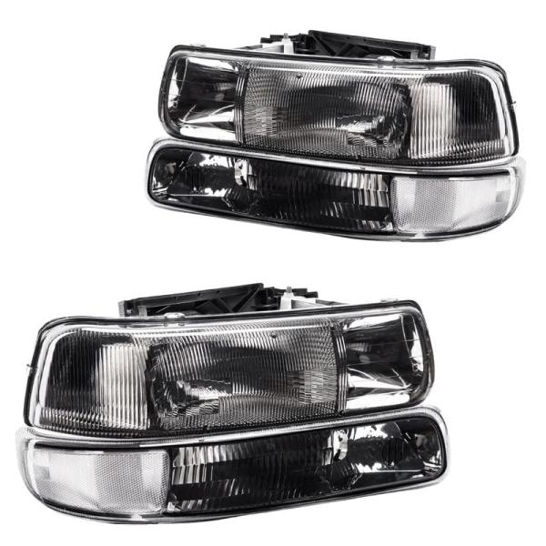 商品名:  KAX Headlight Assembly Set Pair, Compatible with 99-02 Silverado 1500/2500, 00-06 Tahoe LS/LT/Suburban 1500/2500, ...