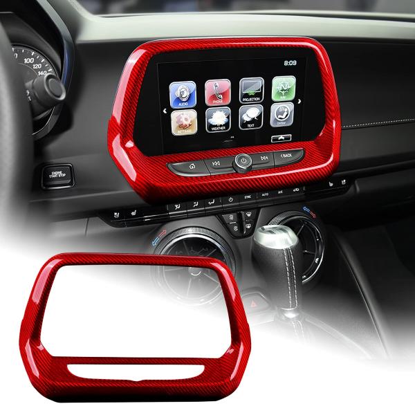 商品名:  AIRSPEED for Camaro Navigation GPS Screen Frame Cover Center Console Display Sticker Carbon Fiber Interior Trim fo...