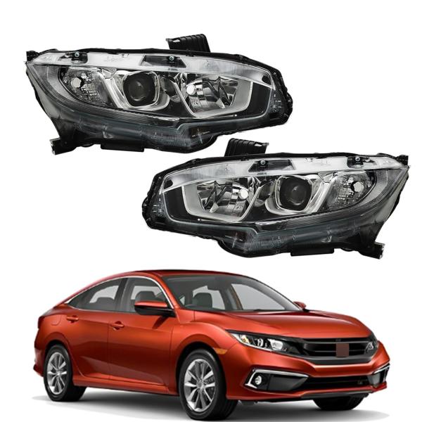 商品名:  labwork Headlights Replacement for Honda Civic 2016 2017 2018 (Factory Halogen) Front Head Lamps Headlights Pair L...