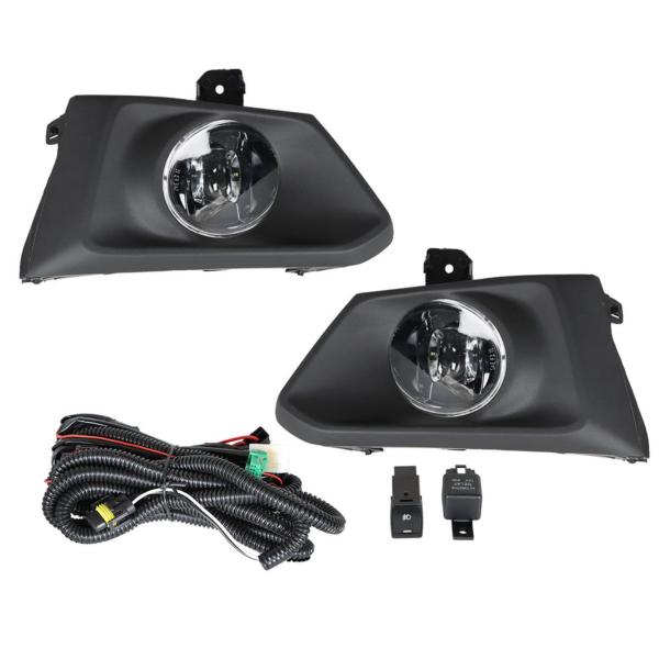 商品名: labwork フォグライトアセンブリ 交換用 2019 2020 日産 アルティマ クリアレンズ フロントバンパーベゼルワイヤースイッチ電球キット 左側+右側 (助手席&amp;運転席側) labwork Fog Lights ...