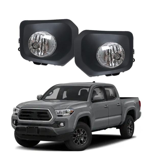 商品名: labwork フォグライトアセンブリ 交換用 2016-2020 トヨタ タコマ SR SR5 クリアレンズ フロントバンパーベゼルワイヤ スイッチ電球付き 左側+右側 (助手席&amp;運転席側) labwork Fog Li...