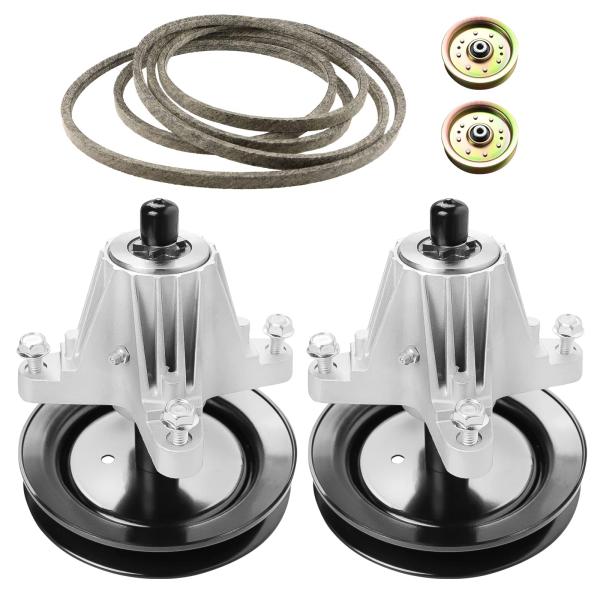 商品名: 42インチ 芝刈り機デッキリビルドキット カブカデットLTX1040 LTX1042、スピンドルアセンブリ2個618-04822 618-04889 918-04822、フラットプーリー2個、アイドラー2個、デッキベルト1個(96...