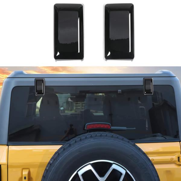 商品名: RERPRO リアウィンドウ テールゲート 右&amp;左ヒンジカバー リフトゲート ガラスヒンジ デカール トリム 2021 2022 2023年以降 フォードブロンコ 2/4ドア エクステリア デコレーション アクセサリー 1...