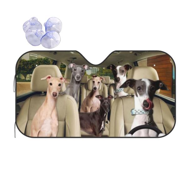 商品名:  Italian Greyhound Windshield Sun Shade Heat Reflector Car Window Sun Shade Keep Your Vehicle Cool and Damage Free ...