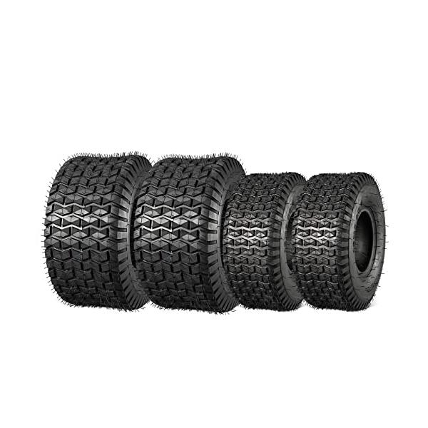 商品名: MaxAuto 芝刈り機タイヤ 15x6.00-6 フロント&amp;18x8.50-8 リアタイヤ 芝生&amp;ガーデントラクター用 4層チューブレス 2個セット MaxAuto FOX V1 15x6.00-6 &amp; ...