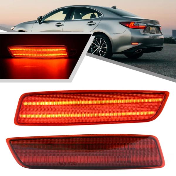 商品名: Mingrui test 2個 レッドLEDリアバンパーリフレクターライト レクサスES 300h 350 GS 200t 250 350 450h GS F LEDブレーキライトテールライト交換用 OEMリアバンパーリフレクター...