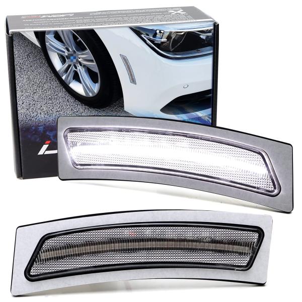 商品名:  iJDMTOY Clear Lens White Full LED Front Bumper Reflector Replace Side Marker Light Kit Compatible with BMW 2016-19...