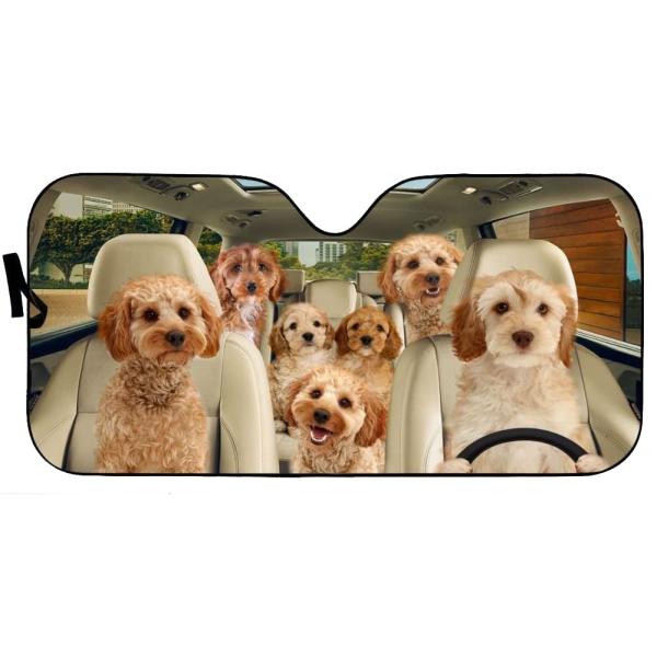 商品名:  Windshield Sun Shade Cockapoo Front Windshield Sun Shade Heat Reflector Protect Your Car for Most Sedans SUV Truck...
