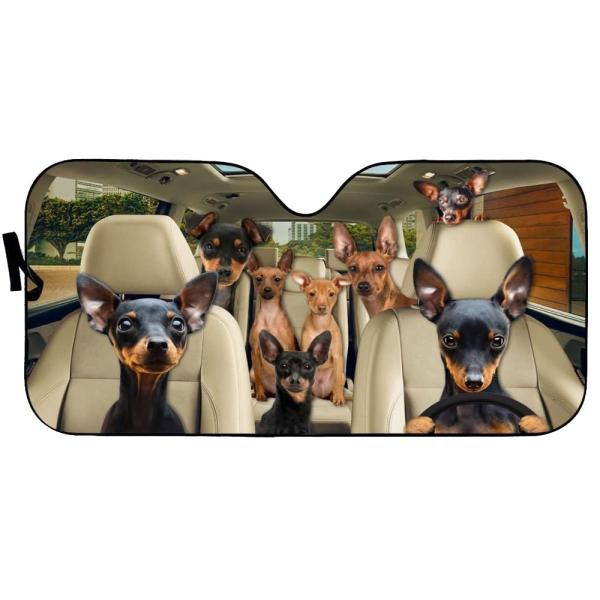 商品名:  Windshield Sun Shade Miniature Pinscher Auto Sun Shield Upgrade Hardened Keep Your Vehicle Cool and Damage Free Ea...