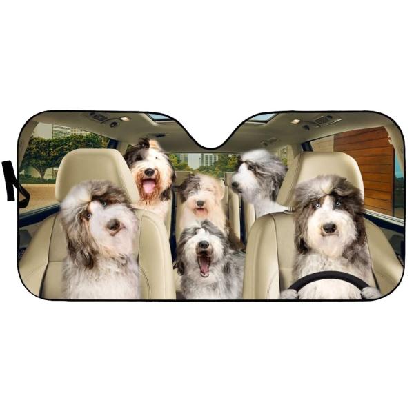 商品名:  Windshield Sun Shade Sheepadoodle Car Windshield Sun Shade Foldable Keep Your Vehicle Cool and Damage Free Easy to...