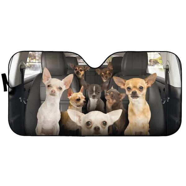 商品名:  Windshield Sun Shade Chihuahua Windshield Heat Shield Blocks Heat and Sun Keep Your Vehicle Cool and Damage Free E...