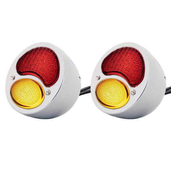 商品名:  BOSYCY 2 Pcs Vintage LED Tail Lights With Turn Signals Fit Ford Model A Hot Rod Rat-Rods, 12 V Custom Duolamp Stop...