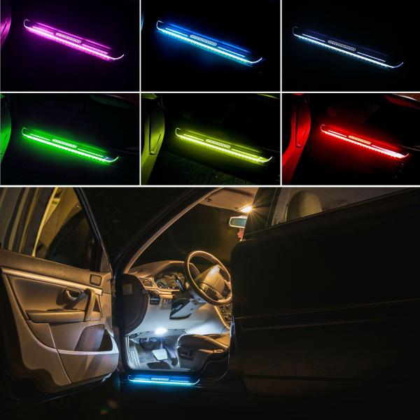 商品名:  4Pcs Car Door Pedal Light - Easy Magnetic Installation, Wireless LED Lights, Auto-Sensing, IP67 Waterproof, Rechar...
