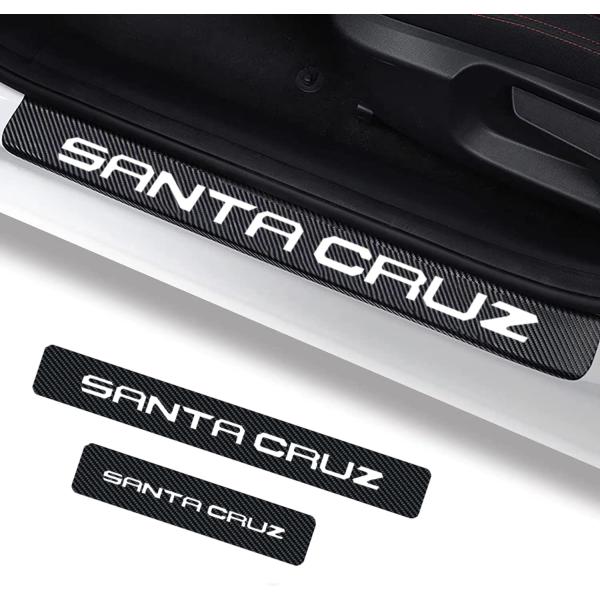 商品名: WENDISH サンタクルーズドアシルプロテクター 反射4Dカーボンファイバーステッカー 装飾 ドアエントリーガード ドア敷居スカッフプレートステッカー アクセサリー ヒュンダイサンタクルーズ対応 (ホワイト) 4枚 WENDIS...