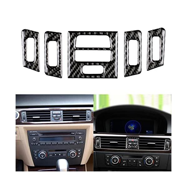 商品名:  NVCNX Real Premium Carbon Fiber Car Center Console Air AC Conditioner Vent Cover Interior Trim Compatible with BMW...