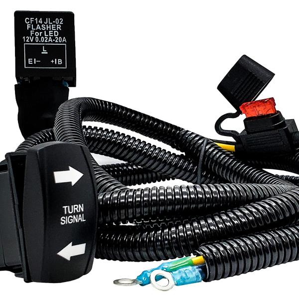 商品名:  Turn Signal Rocker Switch Power Distribution Block Wire Harness Kit Plug &amp; Play Compatible with 2018-2023 Can-...
