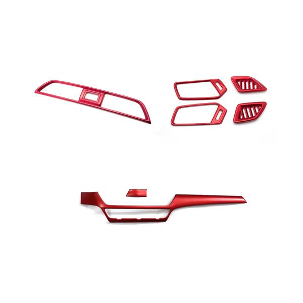 商品名:  Xotic Tech Inner Center Console Stripe Dashboard Center AC Vent Outlet Cover Trim Combo Kit, Sporty Red, Compatibl...