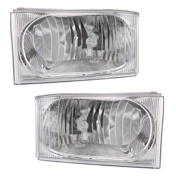 商品名:  For Ford Excursion 2002 2003 2004 Headlight Assembly Driver and Passenger Side | Pair | Replacement For FO2502183,...