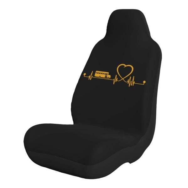 商品名:  Funny School Bus Driver Love School Bus Heartbeat Car Seat Cushion Covers Dustproof Durable Car Front Seat Covers,...