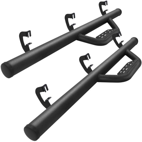 商品名: Climwa 3インチ チューブ &amp; 4インチ ドロップダウン サイドステップ ナーフバー ランニングボード 2007-2018 シボレー シルバラード/GMCシエラ 1500 レギュラーキャブ シングルキャブ 標準キャブ...