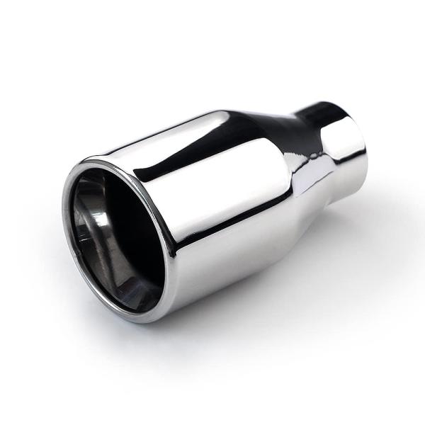 商品名: 2.48インチ インレット 自動車用交換用エキゾーストチップ マフラーチップ ステンレススチール クローム ボルトオンデザイン マフラー テールパイプチップ ユニバーサル車とセダン用 (A016) 2.48 Inch Inlet ...