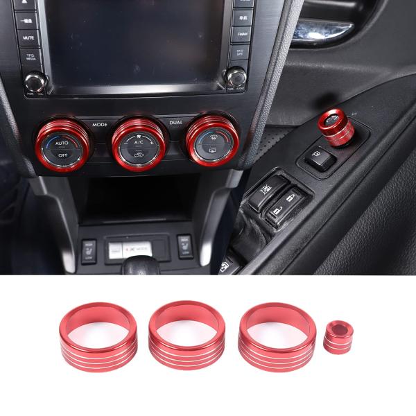 商品名:  Air Conditioner Switch Knob Cover Fit for Subaru Forester 2013-2018/XV 2012-2017, Aluminum Rearview Mirror Adjustm...