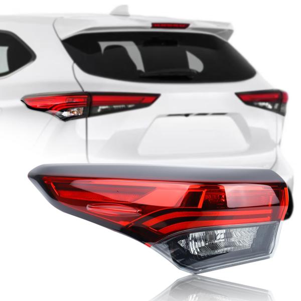 商品名: Duolctrams ハロゲンアウターブレーキテールライト リアランプアセンブリ 左運転席側 2020 2021 2022 トヨタ ハイランダー 815600E230 TO2804156に対応 Duolctrams Halogen...