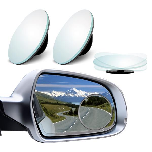 商品名:  2 pcs Blind Spot Mirrors, Round HD Glass Convex 360° Wide Angle Side Rear View Mirror, Universal Fit, HD, Stick on...