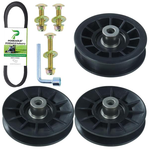 商品名: POSEAGLE 2パック 532194326 アイドラープーリー 532194327 アイドラープーリー付き 532130969 V ベルト 交換用 194326, 194327 ハスクバーナ LGT 2654, YTH 154...