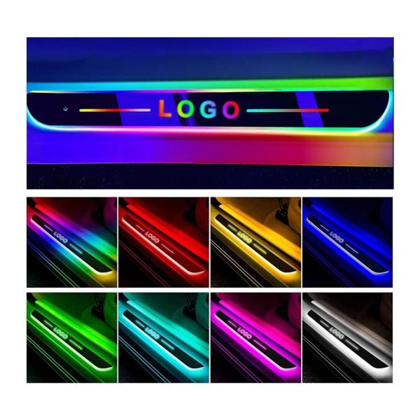 商品名: LED車ドアシルライト、カスタマイズ LEDドア敷居プロ 7色の照明色、IP67防水、自動検知LED車の敷居ライト すべての車種用(カラー:フロント2個) Led Car Door Sill Lights, Customizati...