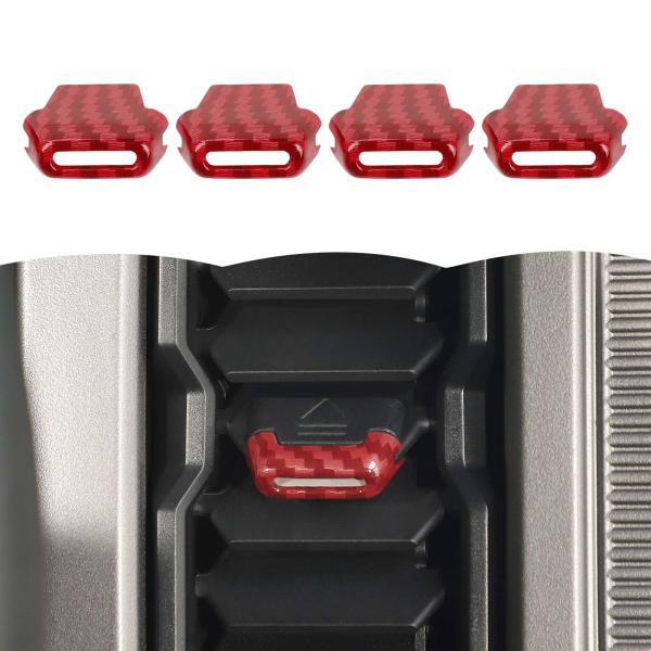 商品名: RT-TCZ センターコンソールエアコン調整ベントトリムカバー装飾インテリアアクセサリーフォードブロンコ2021 2022 2023、レッドカーボンファイバー RT-TCZ Center Console Air Condition...