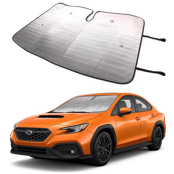 商品名: フロントガラスサンシェード スバル WRX 2022 2023 2024 2025に対応 折りたたみ式UVレイリフレクター オートウィンドウサンシェード 車を涼しく保つアクセサリー (フロントガラス 1個) Windshield ...
