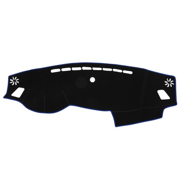 商品名:  VekAuto Car Dashboard Cover Mat Compatible for Kia Optima 2016-2020, Protective Polyester Black with Blue Line Cen...