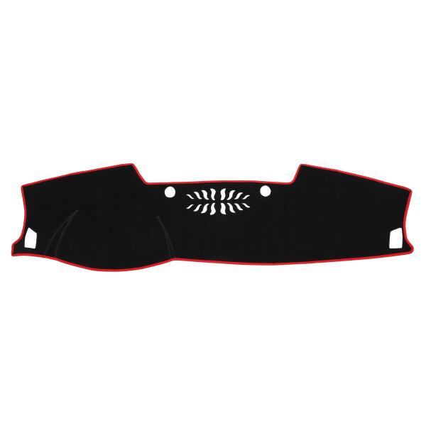 商品名:  VekAuto Car Dashboard Cover Mat Compatible for Kia Seltos 2019-2023, Protective Polyester Black with Red Line Cent...